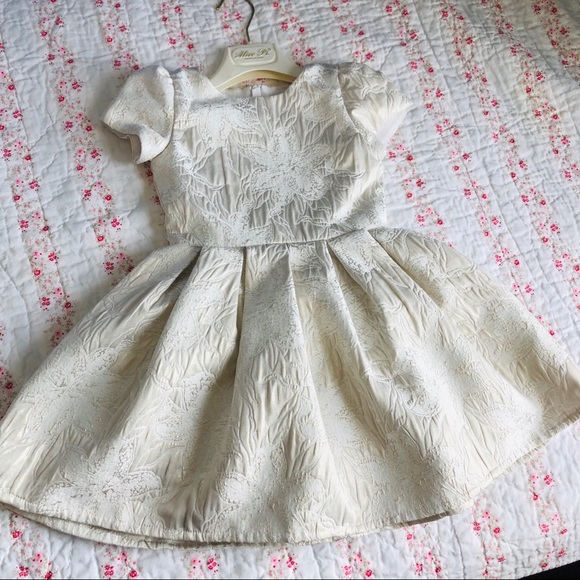 Alice Pi | Dresses | Alice Pi Jacquard Gold Dress 4t | Poshmark